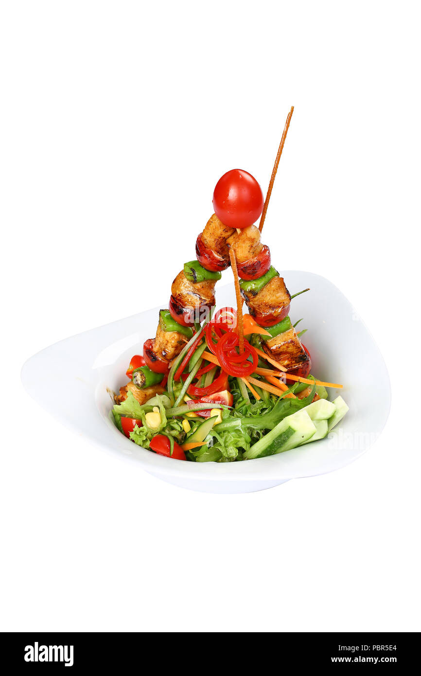 Bowl grilled chicken meat Cut Out Stock Images & Pictures - Alamy