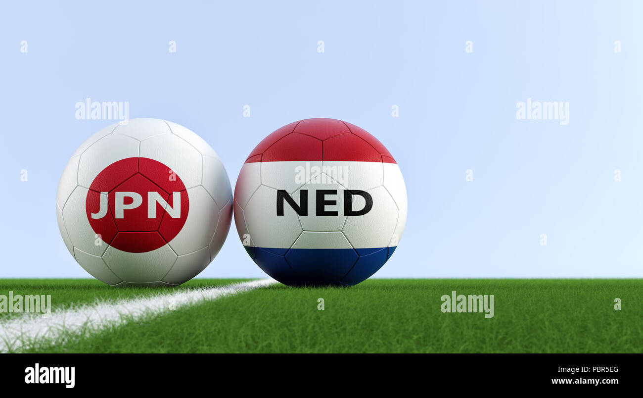 Japan vs. Netherland Soccer Match - Soccer balls in Japan and ...