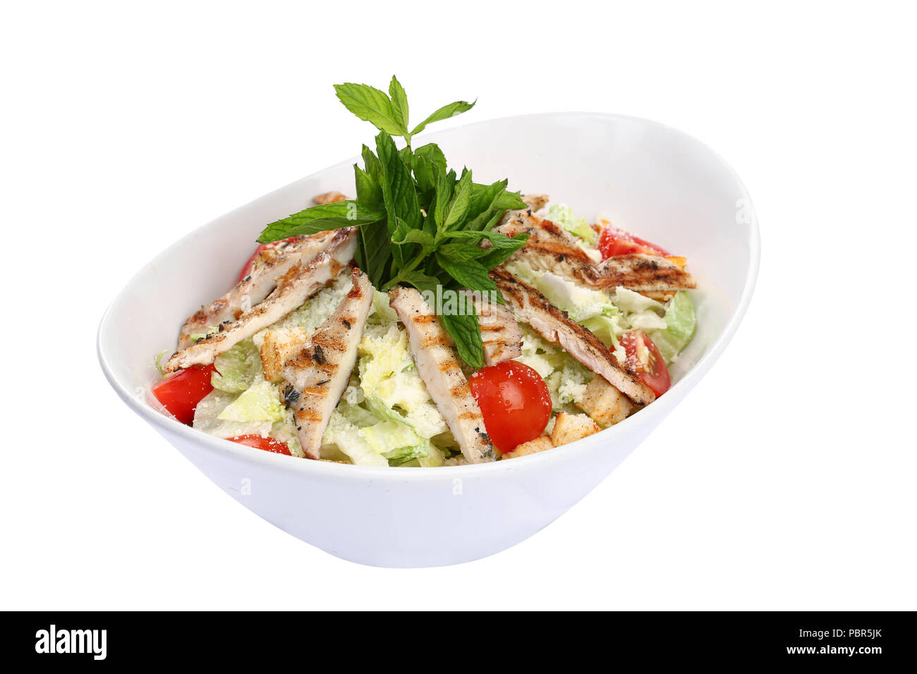 Bowl grilled chicken meat Cut Out Stock Images & Pictures - Alamy