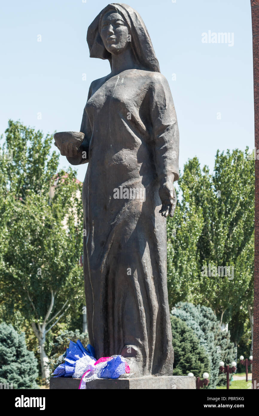Victory Square in Bishkek, Kyrgyzstan, with a memorial and external ...