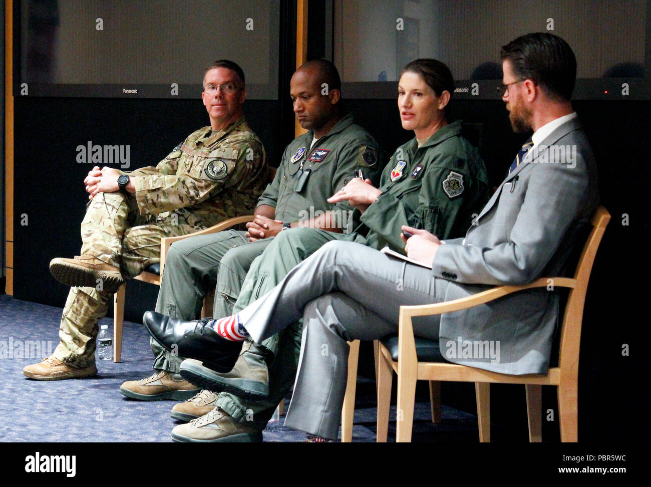 (From left to right) Chief Master Sgt. Corey Fossbender, senior ...