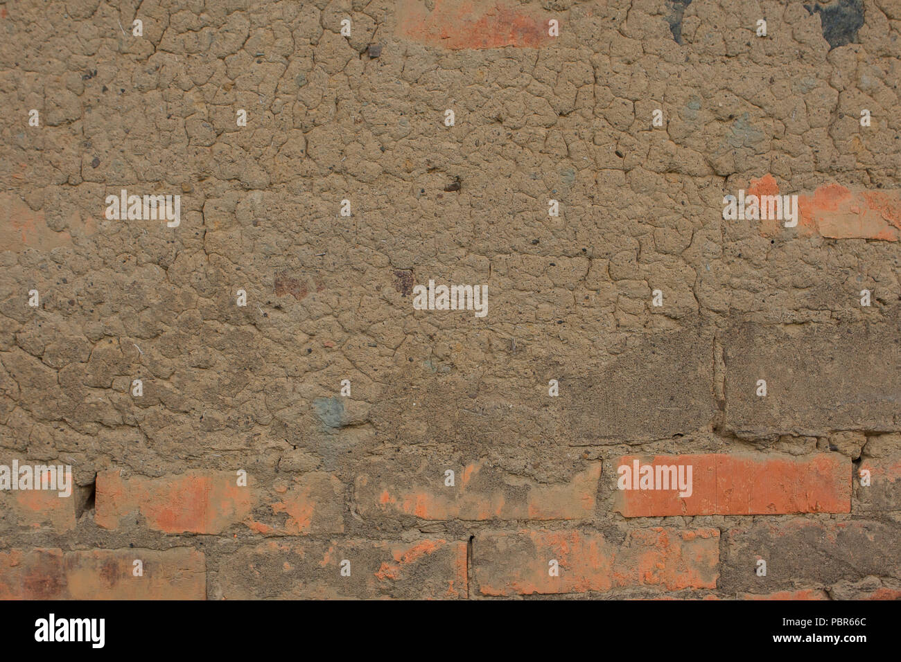 Old damaged brick wall with plaster Stock Photo - Alamy