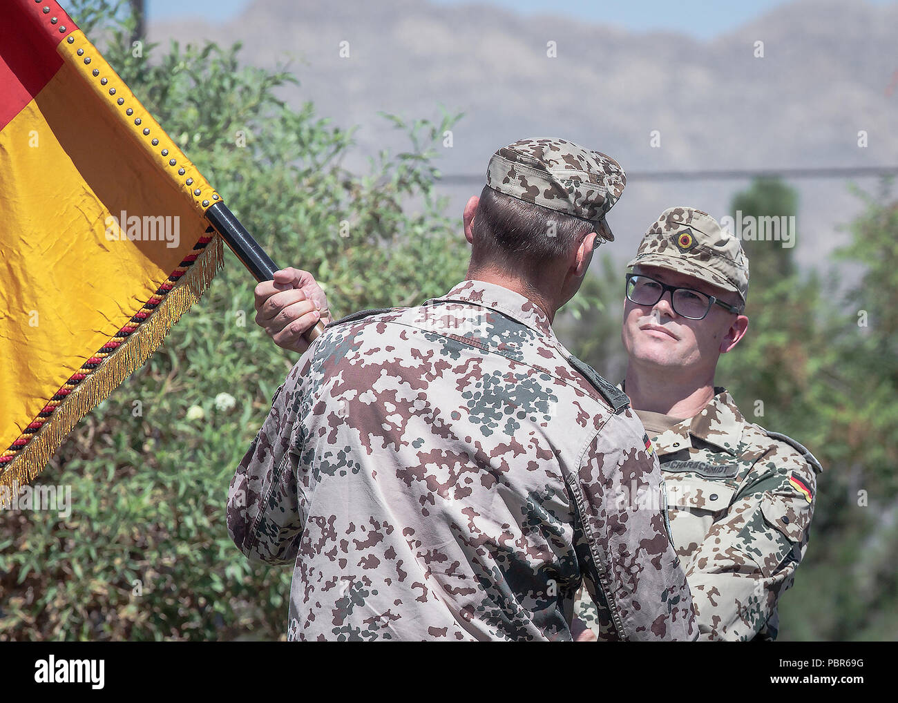 German Air Force Lt. Col. Ingo Scharschmidt receives his nation’s ...