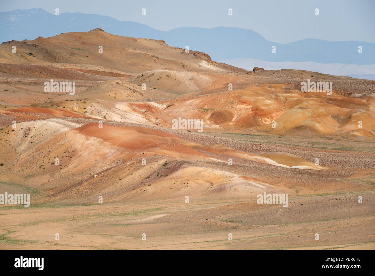 Mountain landscape, red-orange color, reminiscent of the color of the ...
