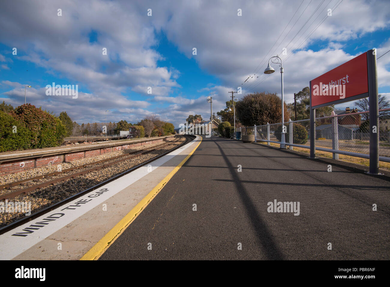 Historic Bathurst Railway Station, opened in 1876 and still a fully ...