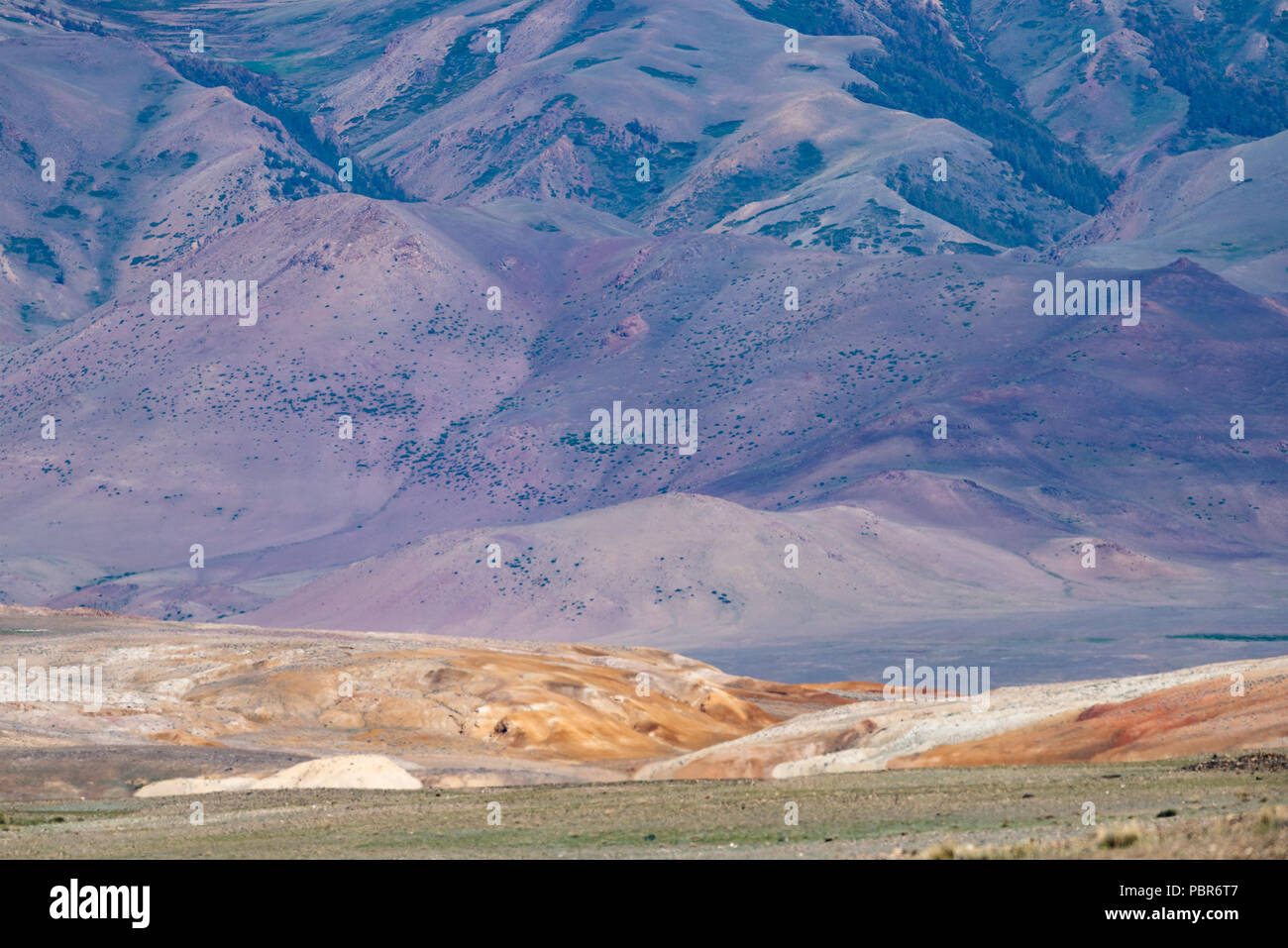 Mountain landscape, red-orange color, reminiscent of the color of the ...