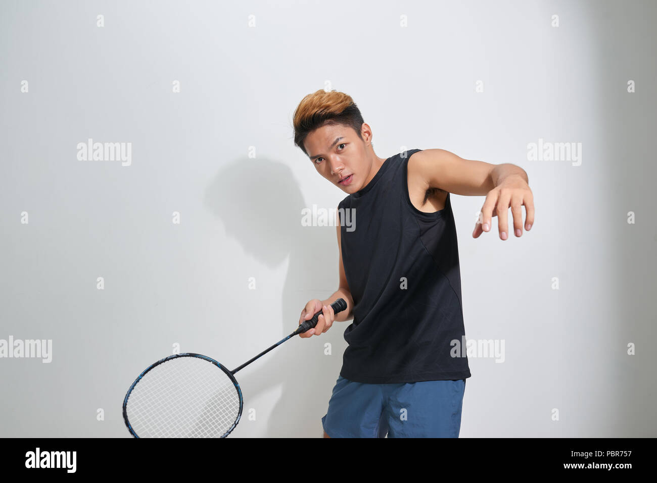 Young badminton athlete hi-res stock photography and images - Alamy