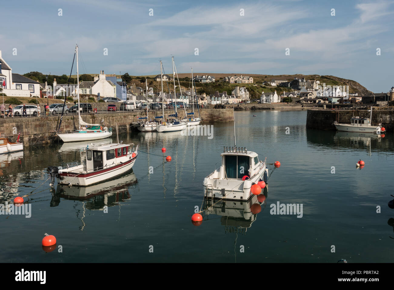 Small boats in Portpatrick Harbour. Scotland Stock Photo - Alamy