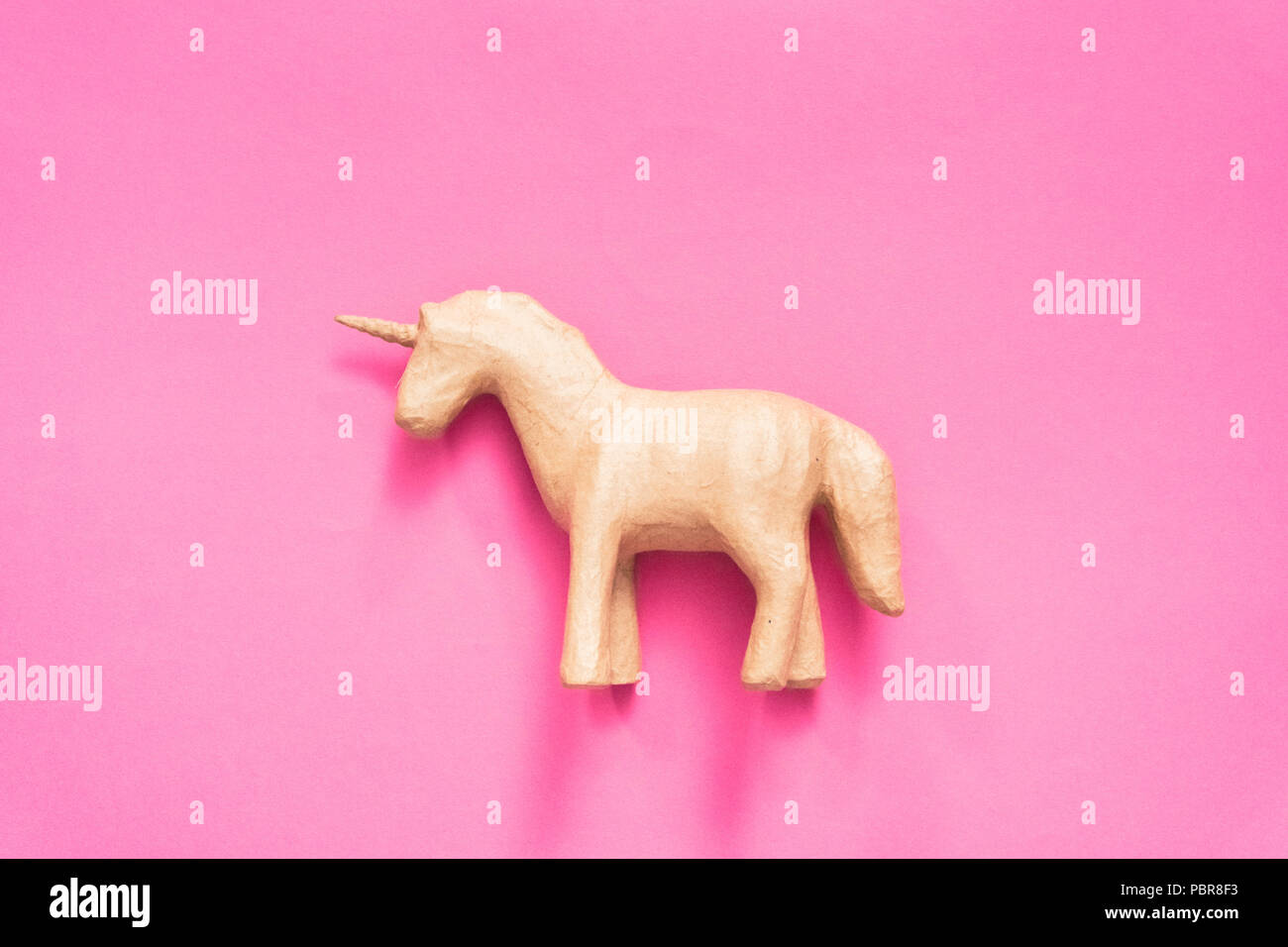 Unfinished paper mache unicorn for kids art and craft project Stock ...