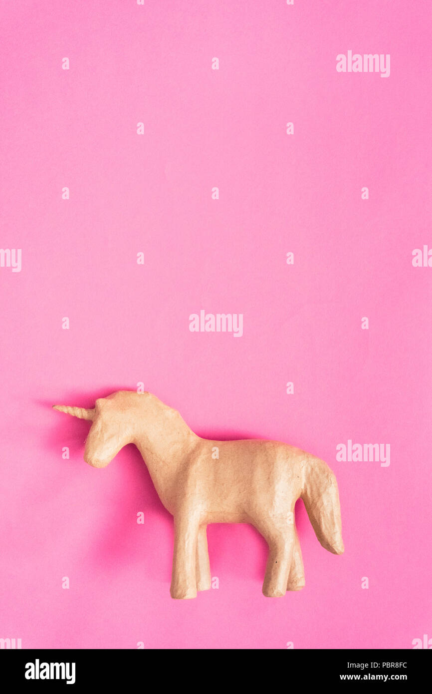 Unfinished paper mache unicorn for kids art and craft project Stock ...