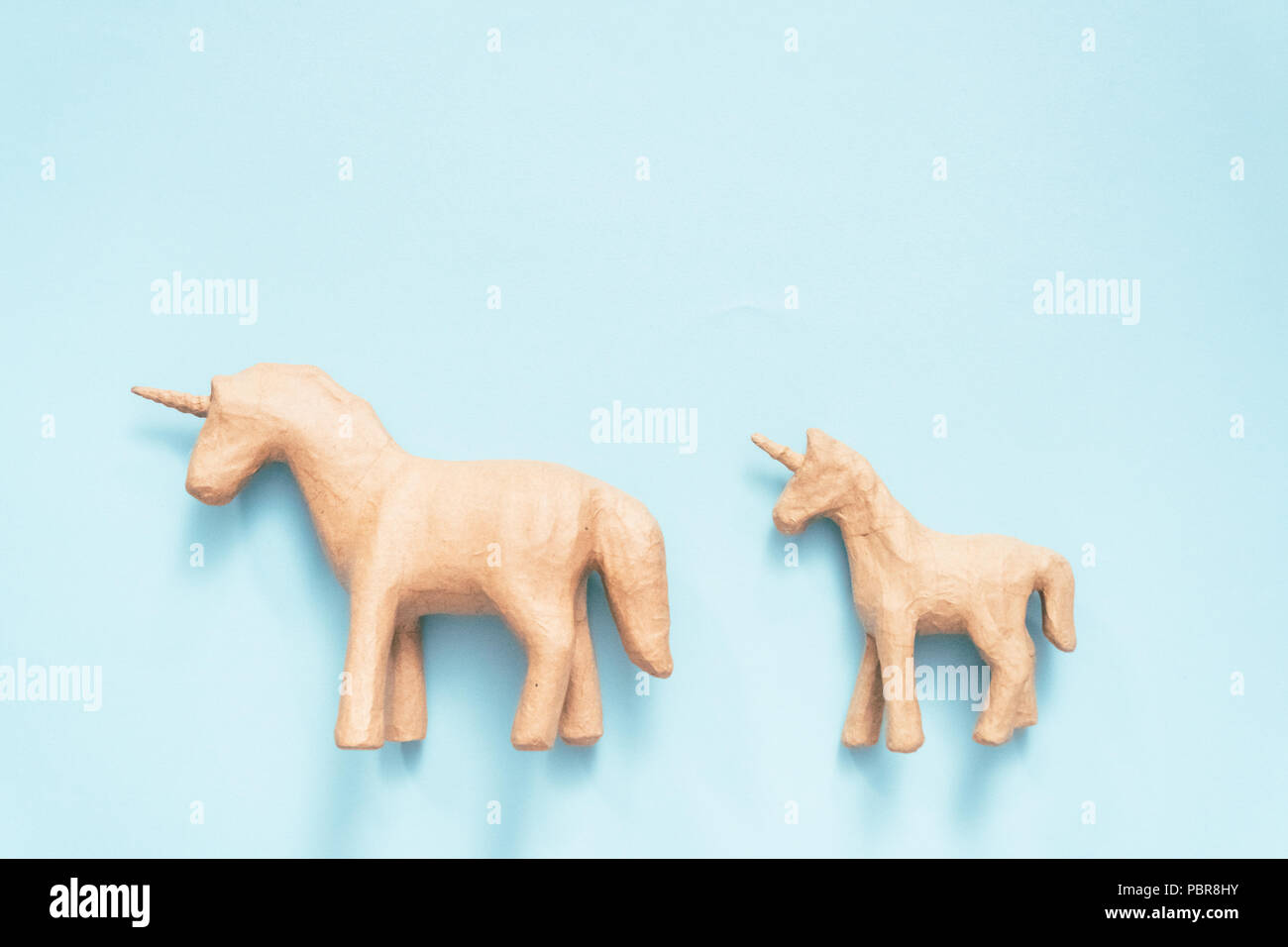 Unfinished paper mache unicorn for kids art and craft project Stock ...