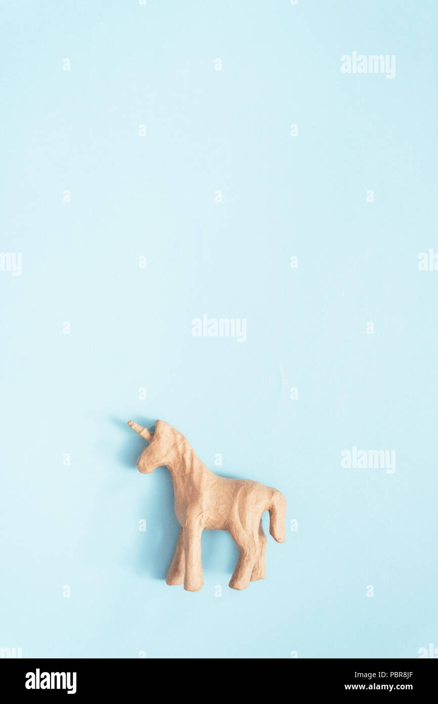 Unfinished paper mache unicorn for kids art and craft project Stock ...