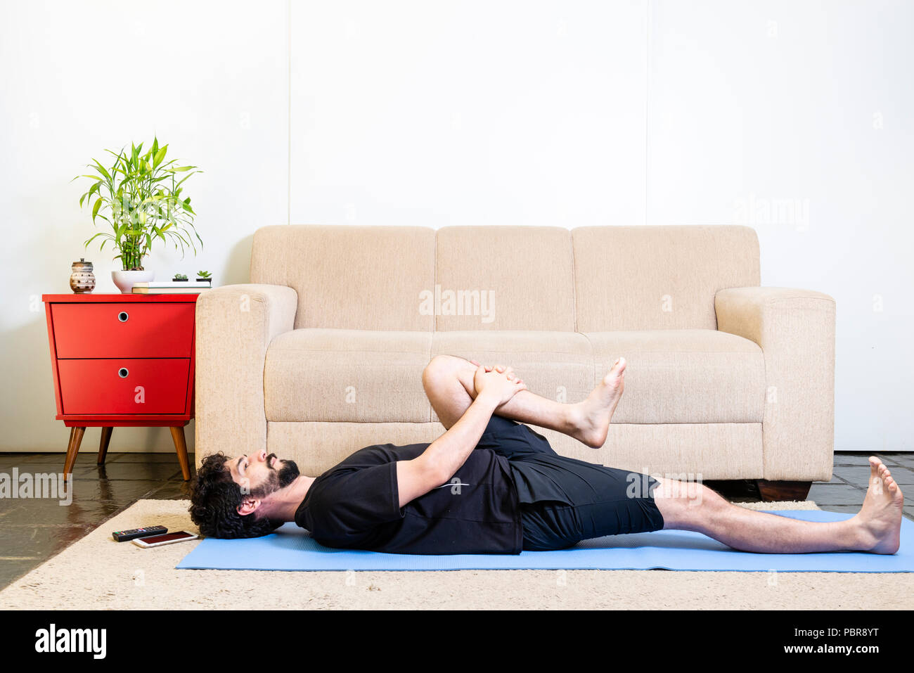 Half wind relieving pose hi-res stock photography and images - Alamy