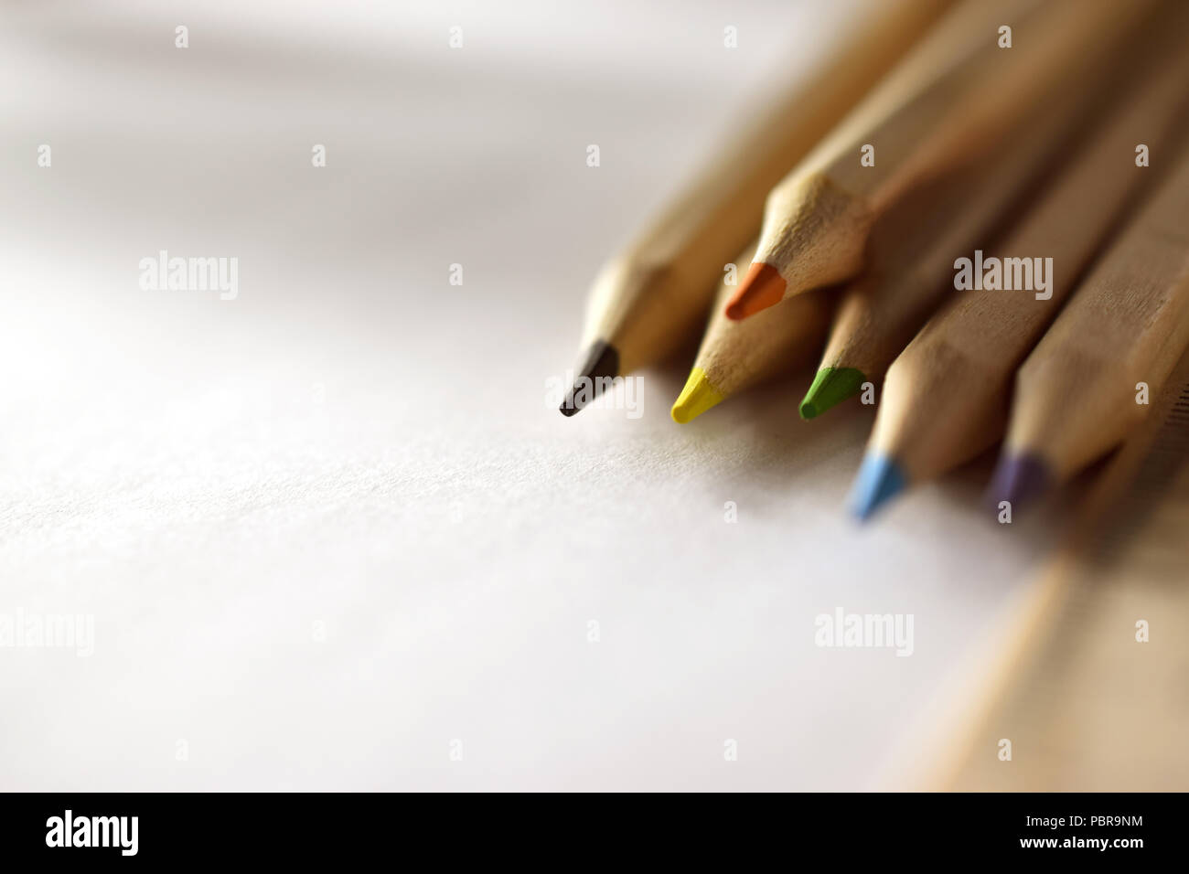 Sharp Lead Pencil with sunlight, close-up Stock Photo - Alamy