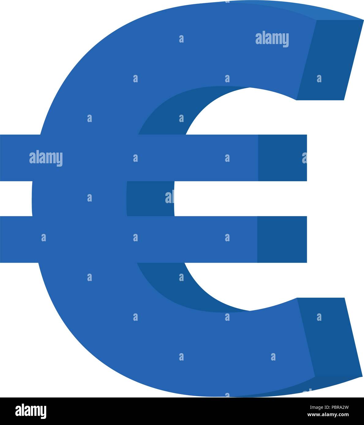 Euro vector icon 3D style isolated on white background Stock Vector ...