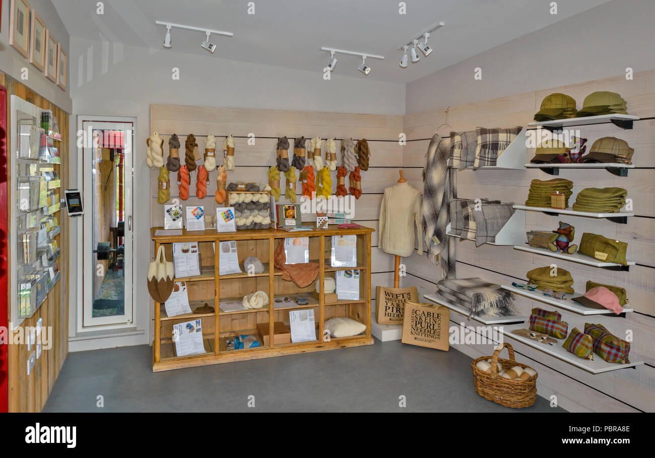 THE OLD RENOVATED WOOL MILL AT KNOCKANDO SPEYSIDE SCOTLAND INTERIOR ...