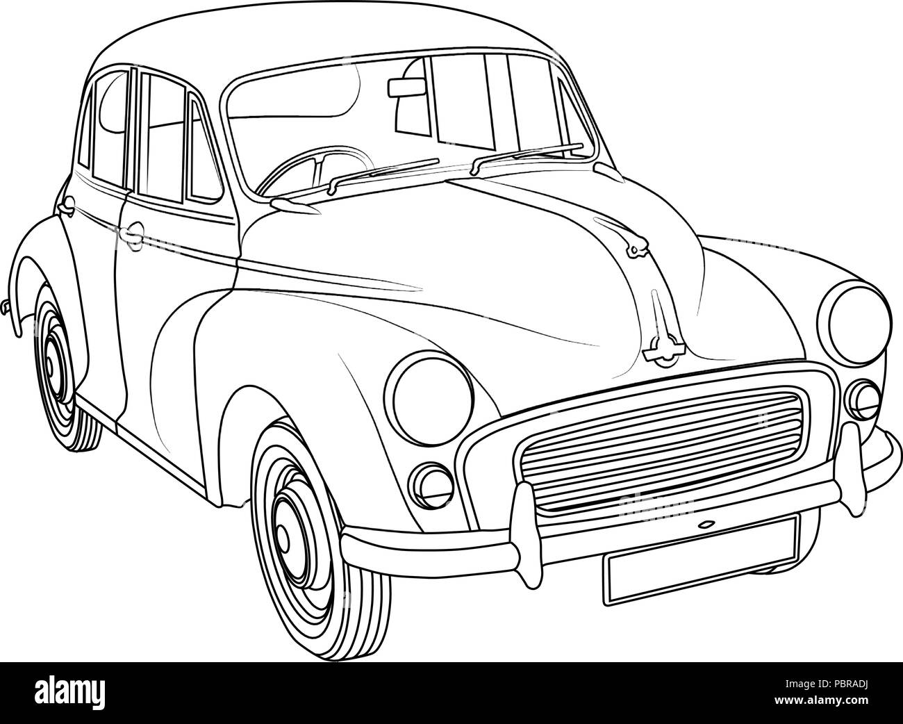 Morris Minor 1000 Stock Vector Image & Art - Alamy
