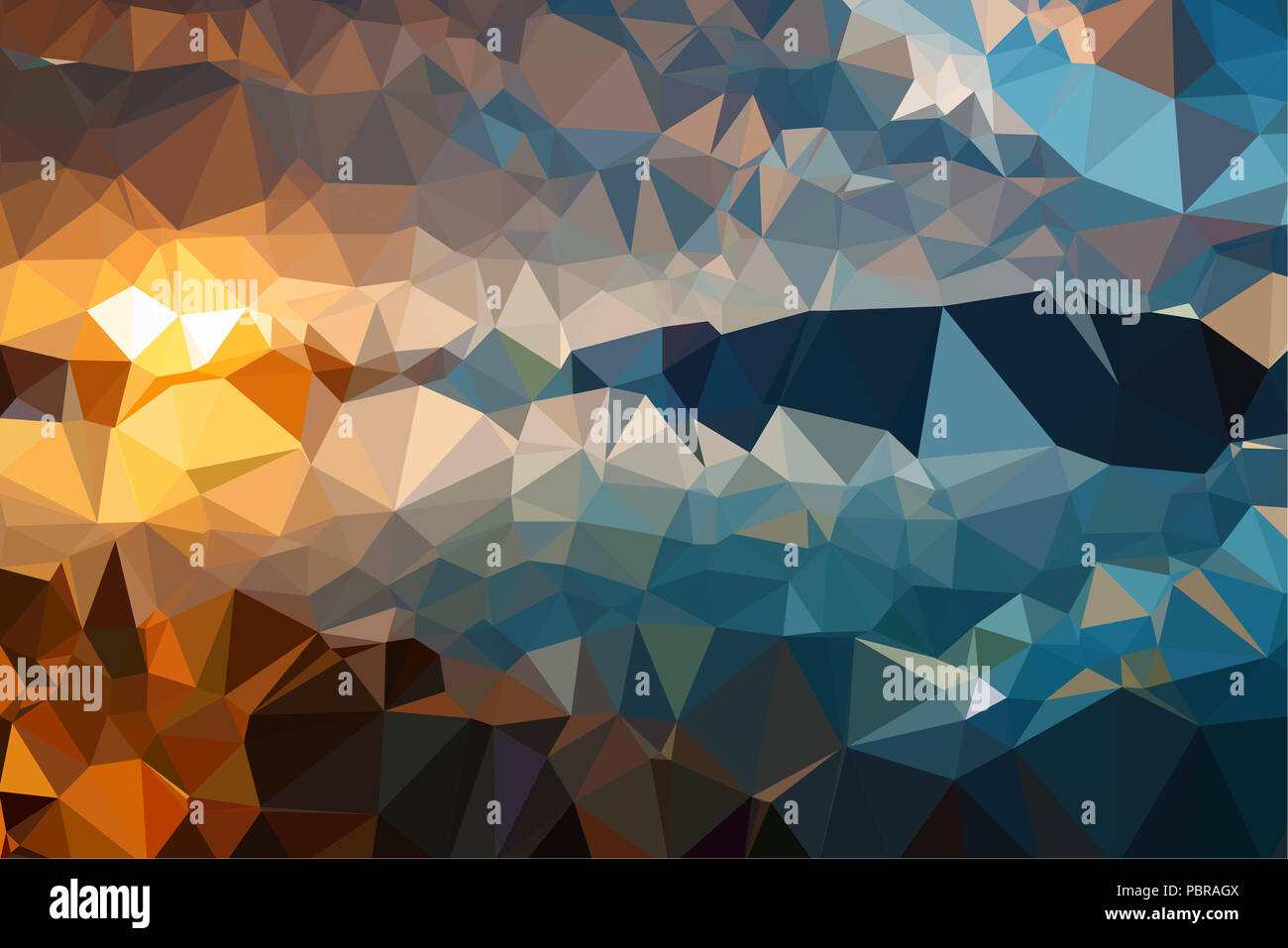 High resolution illustration based on colorful triangles Stock Photo ...