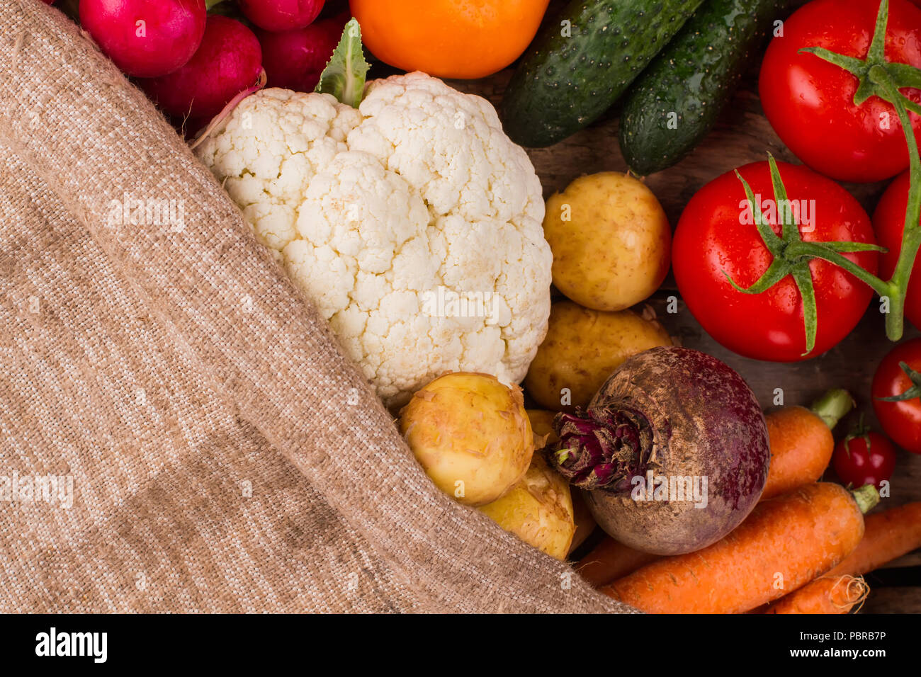 Root vegetables in sack hi-res stock photography and images - Alamy