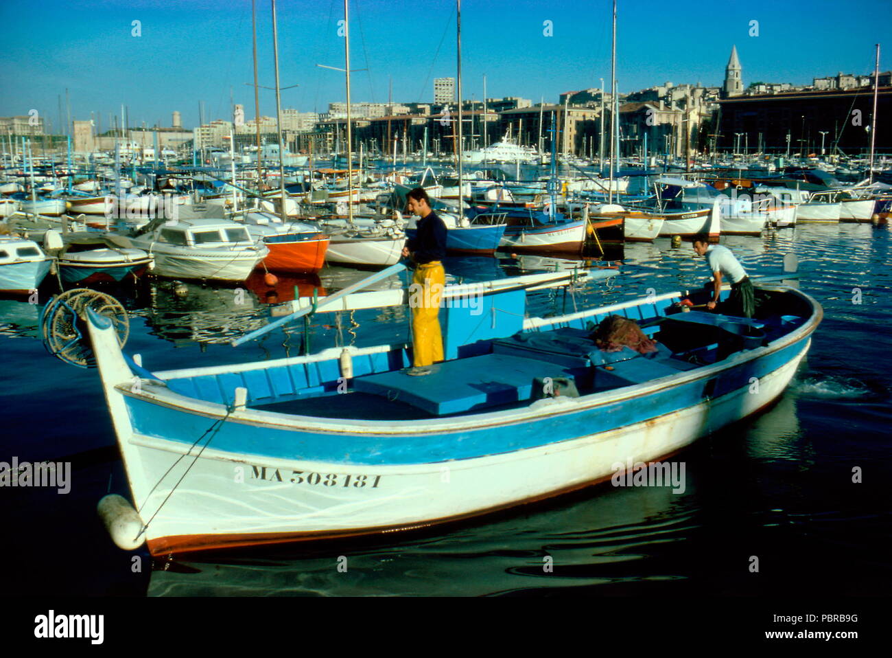 AJAXNETPHOTO. MARSEILLE, FRANCE. - THE OLD HARBOUR - FISHING BOAT ...