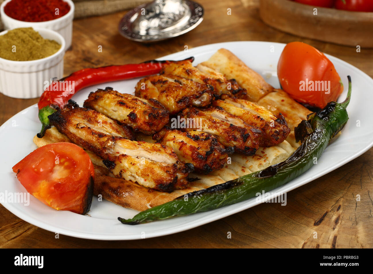 Grilled chicken wings Stock Photo - Alamy