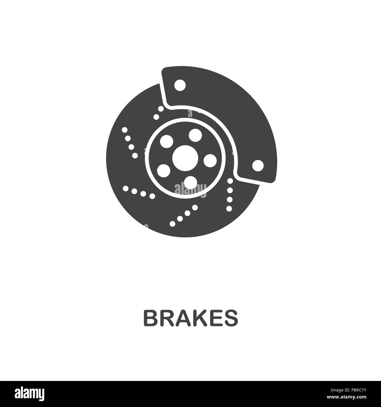 Brakes creative icon. Simple element illustration. Brakes concept ...
