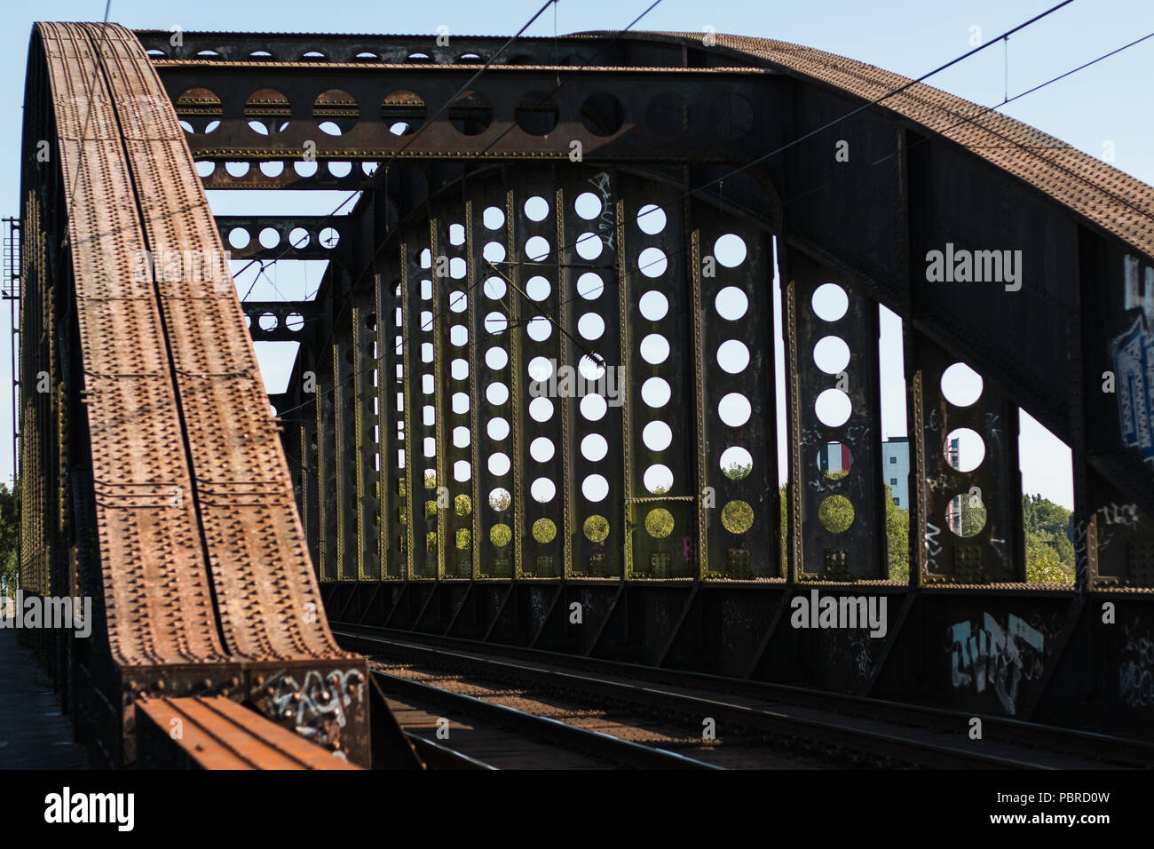 Railway, bridges, train Stock Photo - Alamy
