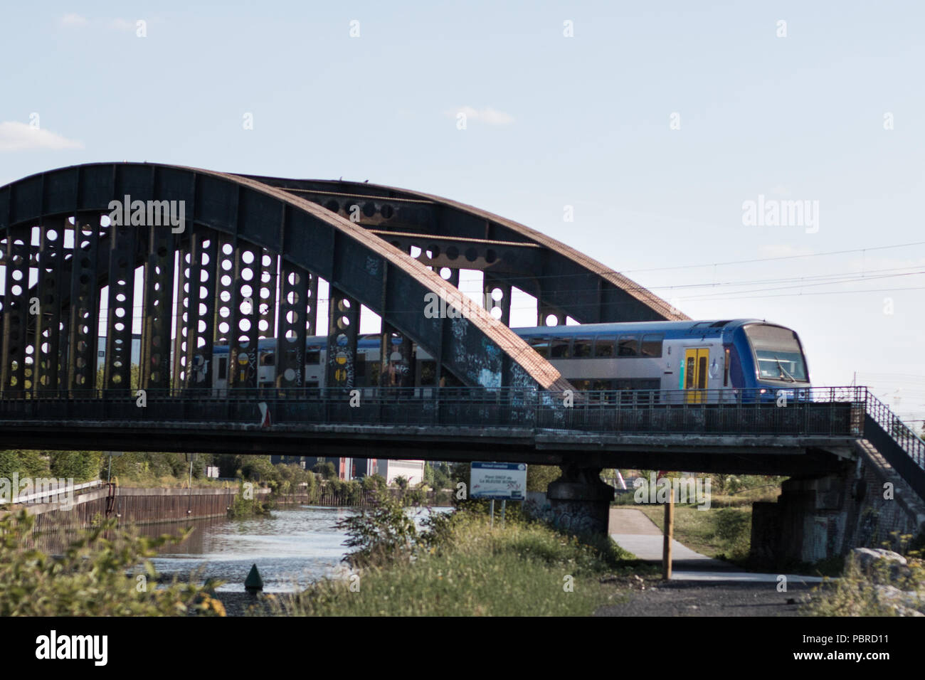 Railway, bridges, train Stock Photo - Alamy