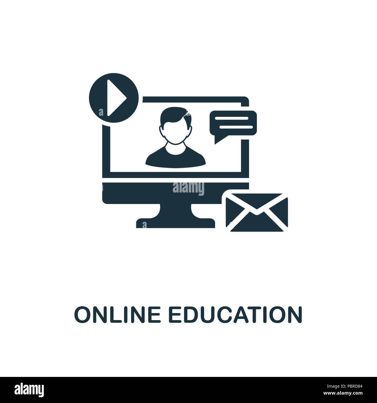 Online Education creative icon. Simple element illustration. Online ...