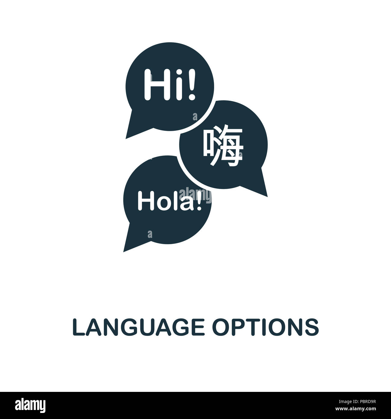 Language Options creative icon. Simple element illustration. Language ...