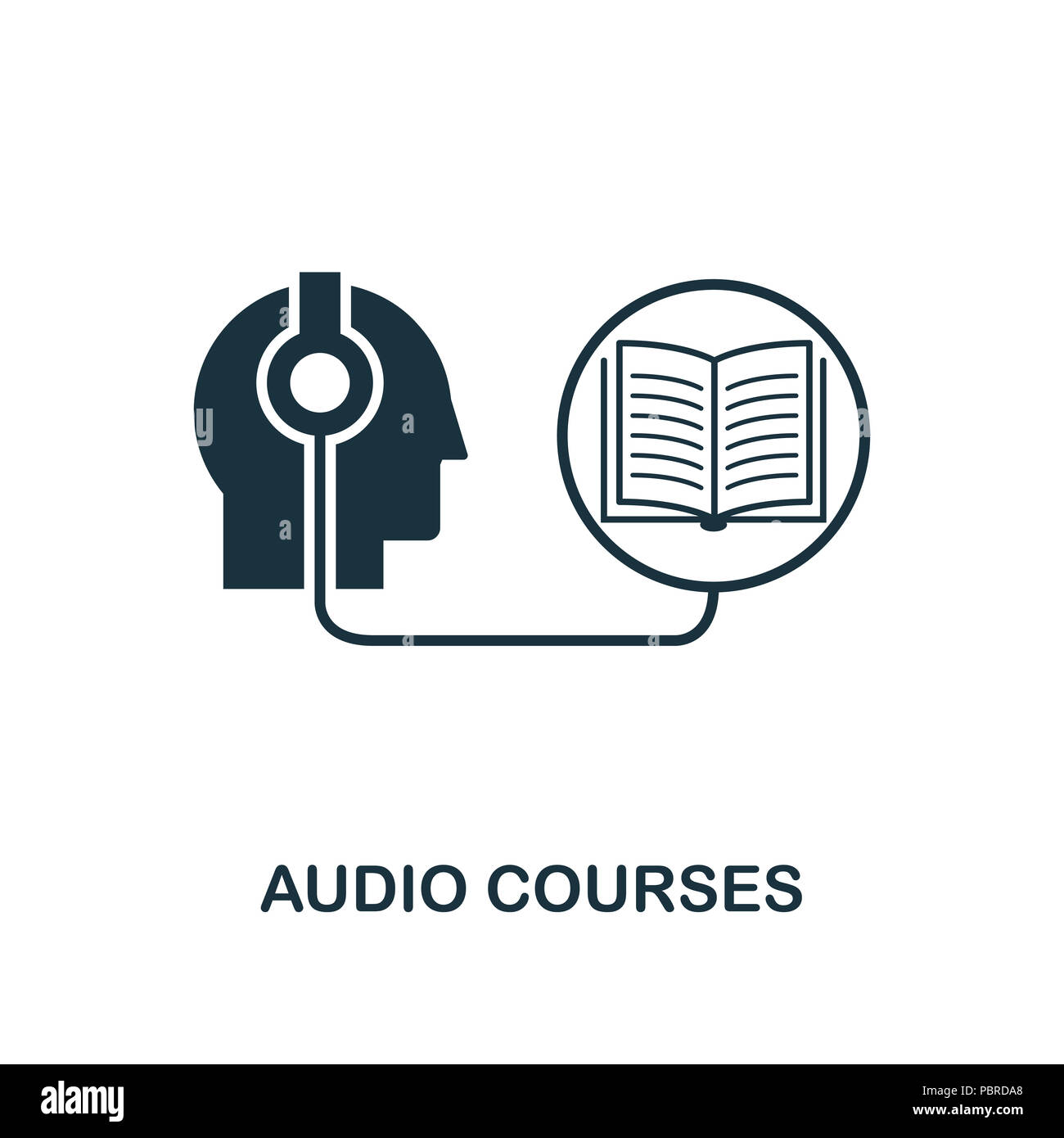 Audio Courses creative icon. Simple element illustration. Audio Courses ...