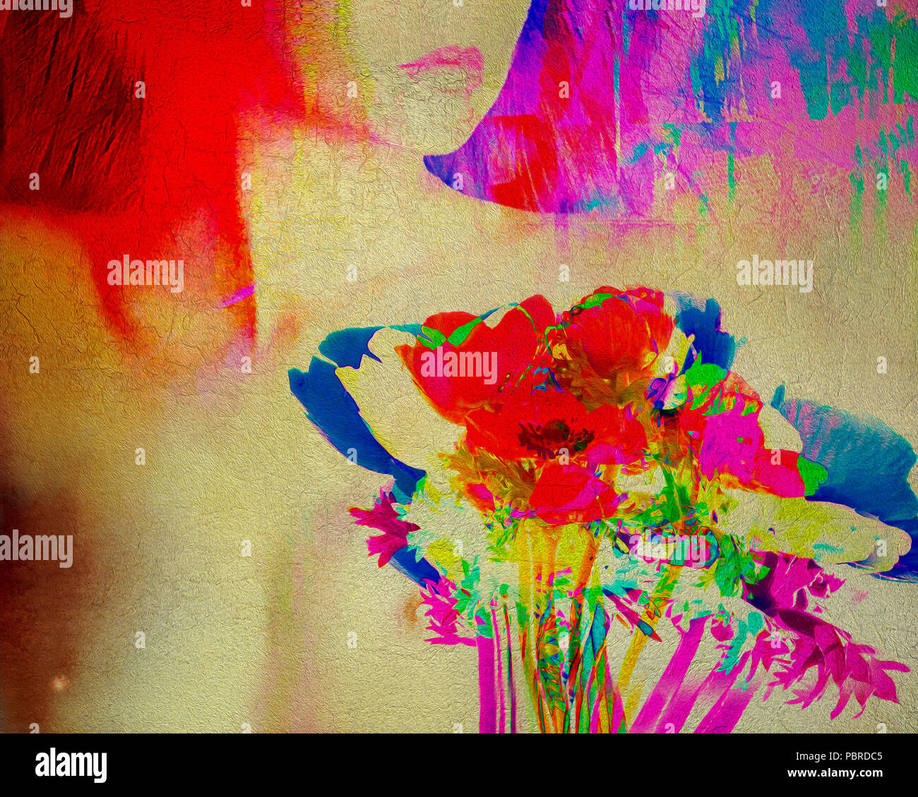 FINE ART: The Flower Lady Stock Photo - Alamy