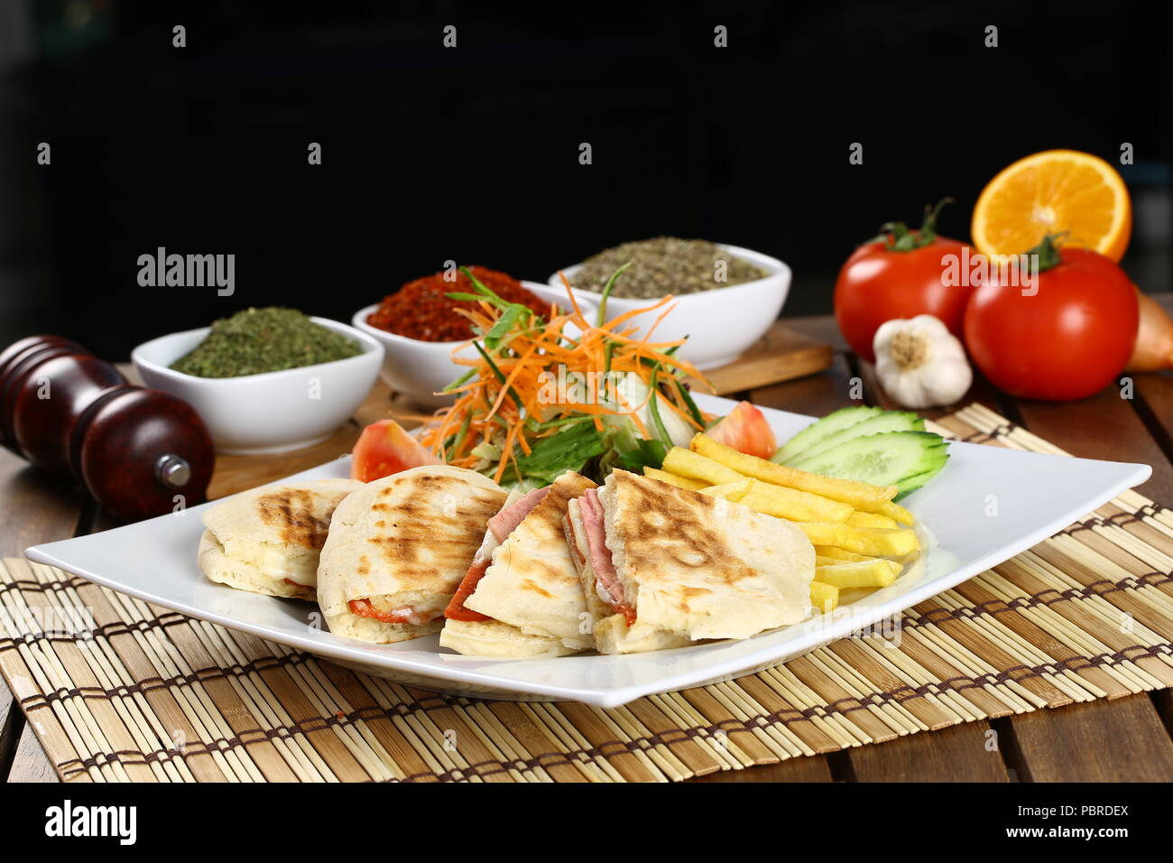 Turkish Bazlama Tost / Toast sandwich Stock Photo - Alamy