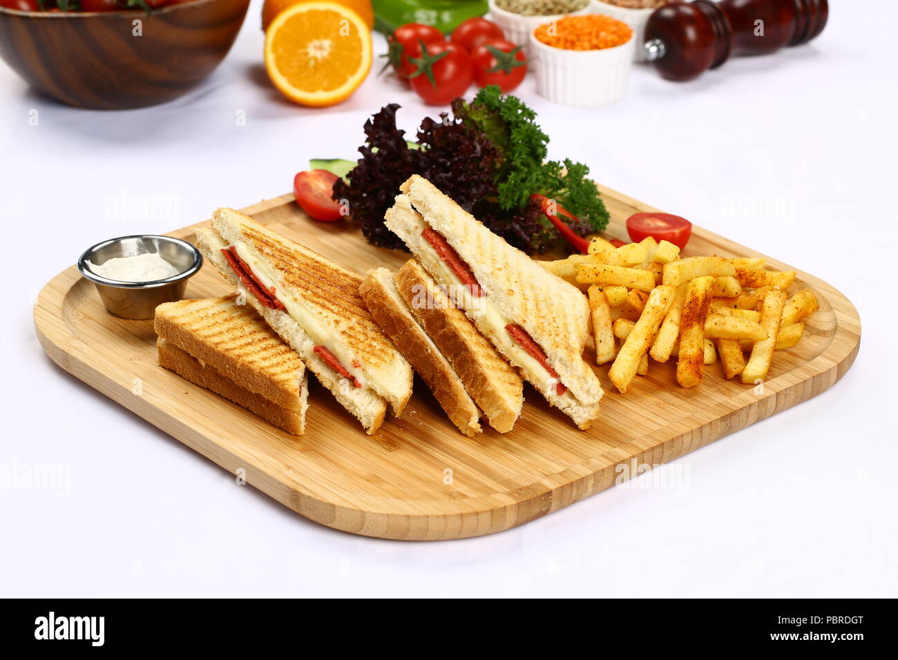Fresh toasted panini sandwich Stock Photo - Alamy