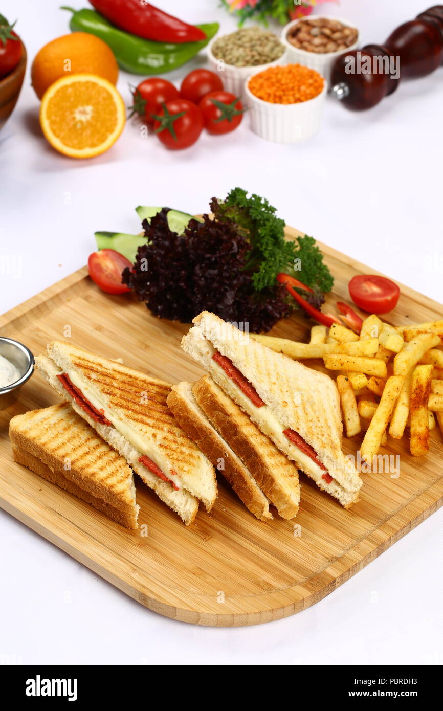 Fresh toasted panini sandwich Stock Photo - Alamy