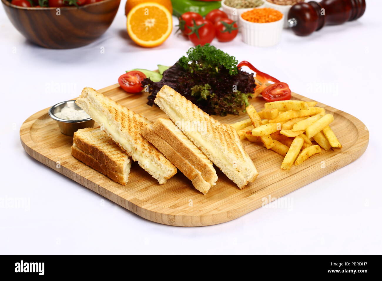 Fresh toasted panini sandwich Stock Photo - Alamy