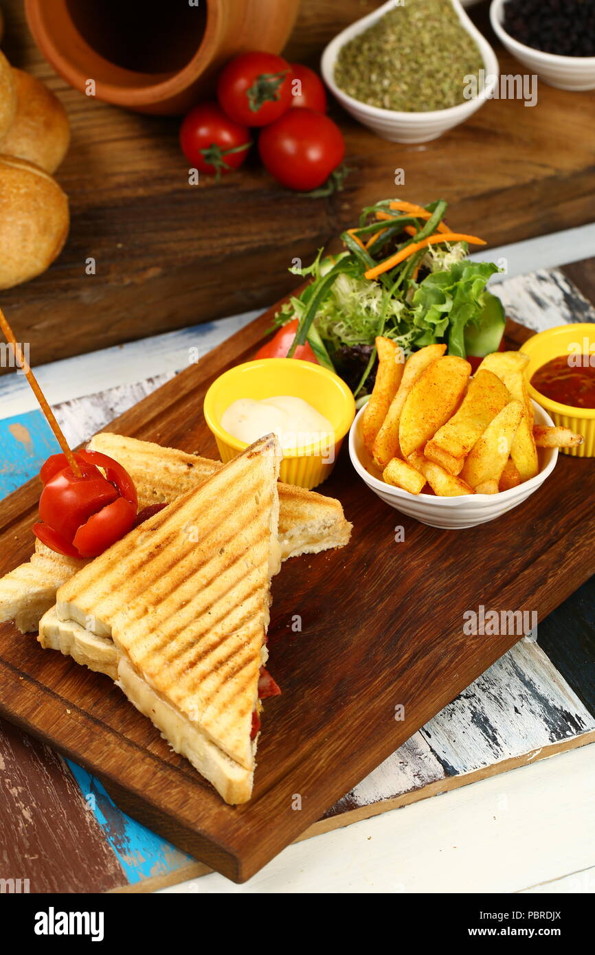 Fresh toasted panini sandwich Stock Photo - Alamy