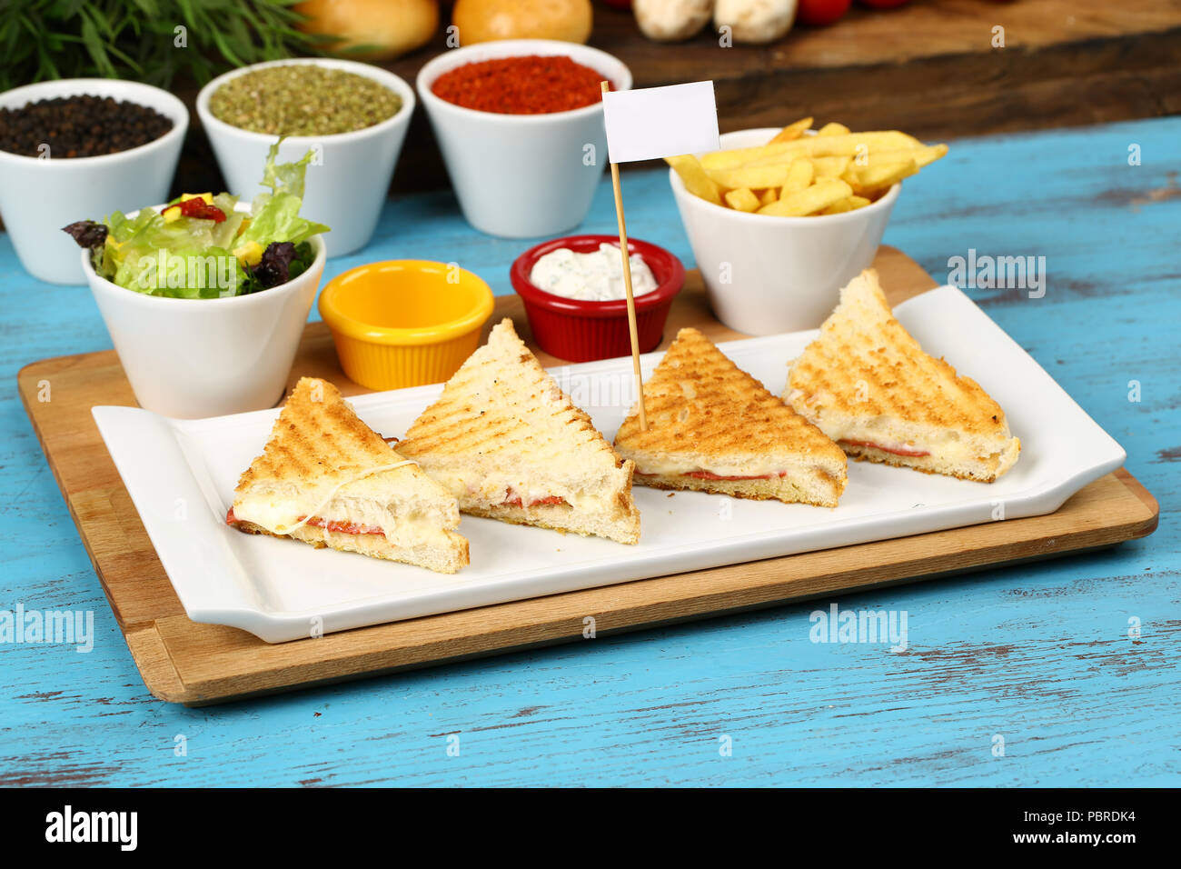 Fresh toasted panini sandwich Stock Photo - Alamy