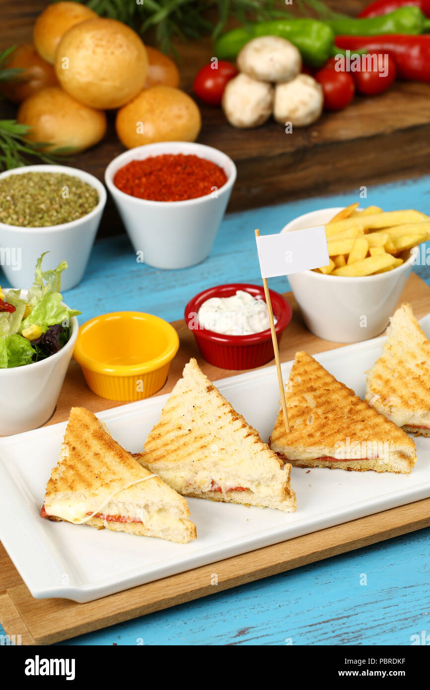 Fresh toasted panini sandwich Stock Photo - Alamy