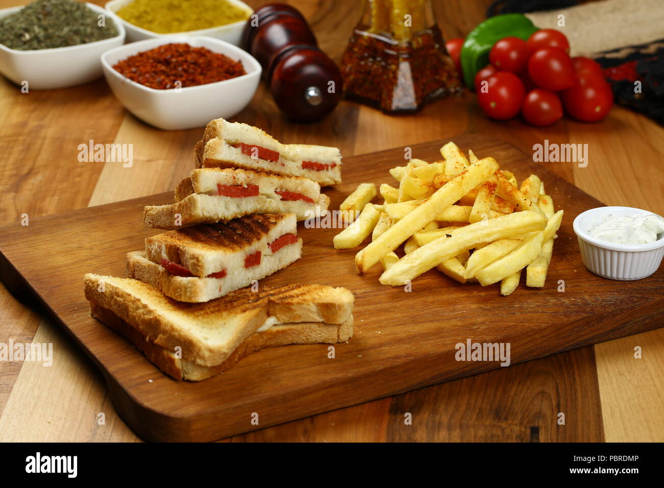 Fresh toasted panini sandwich Stock Photo - Alamy
