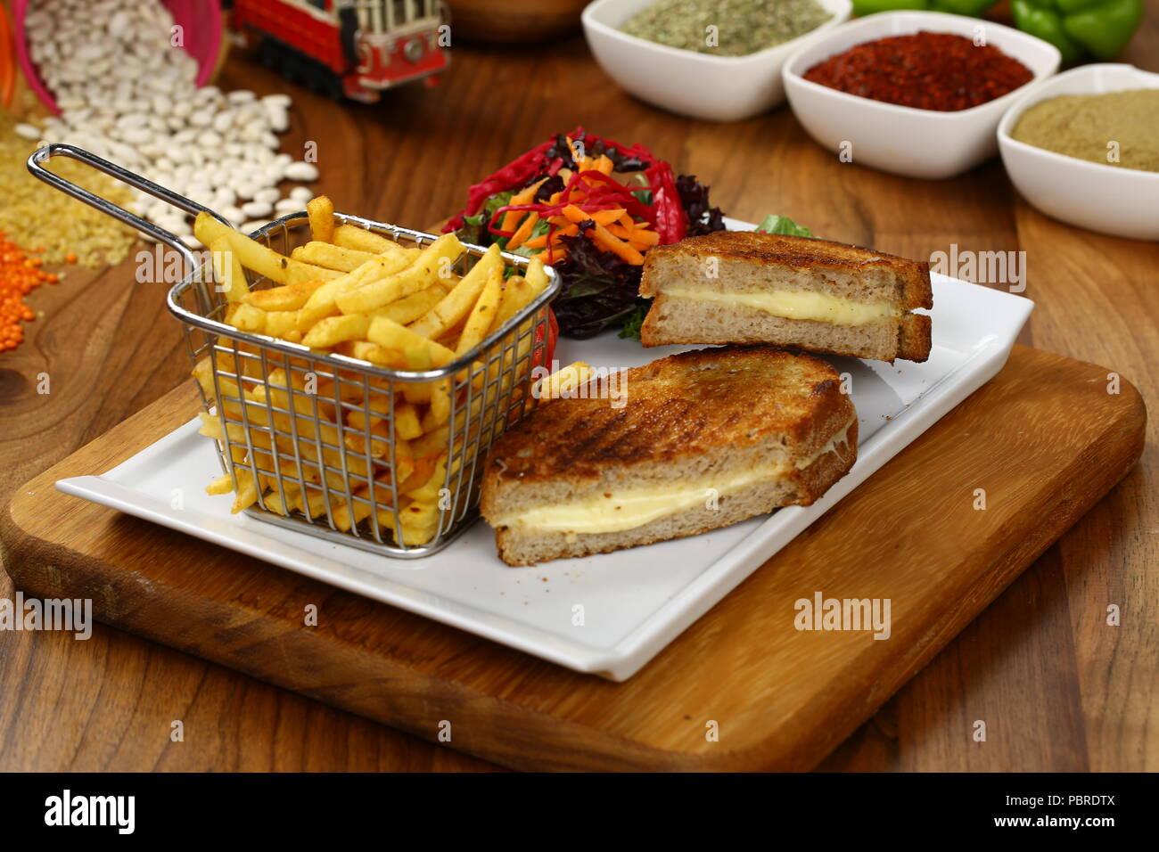 Fresh toasted panini sandwich Stock Photo - Alamy