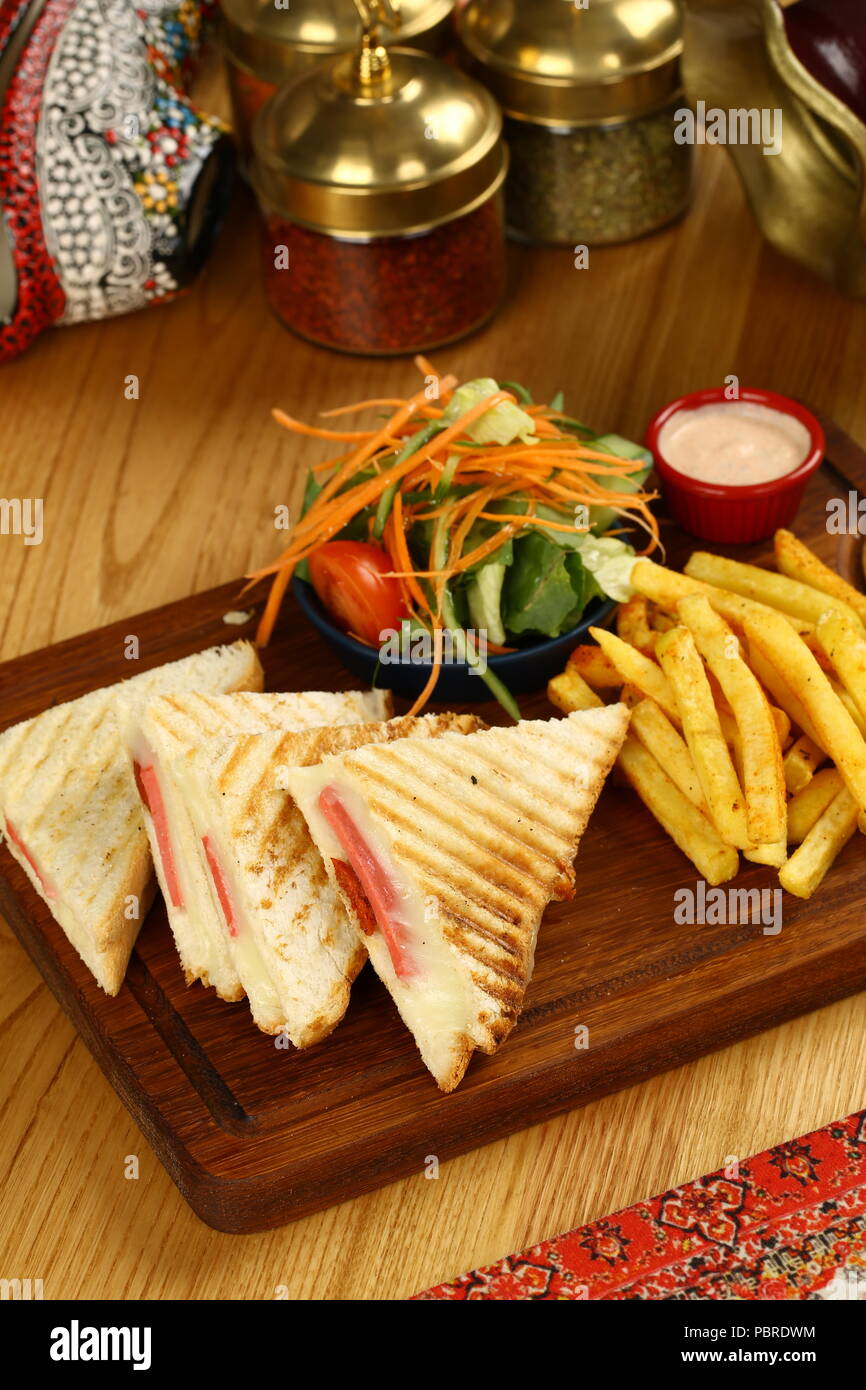 Fresh toasted panini sandwich Stock Photo - Alamy