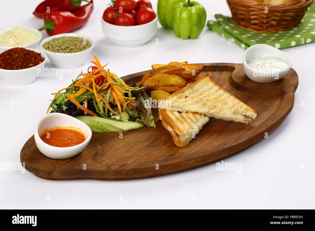 Fresh toasted panini sandwich Stock Photo - Alamy