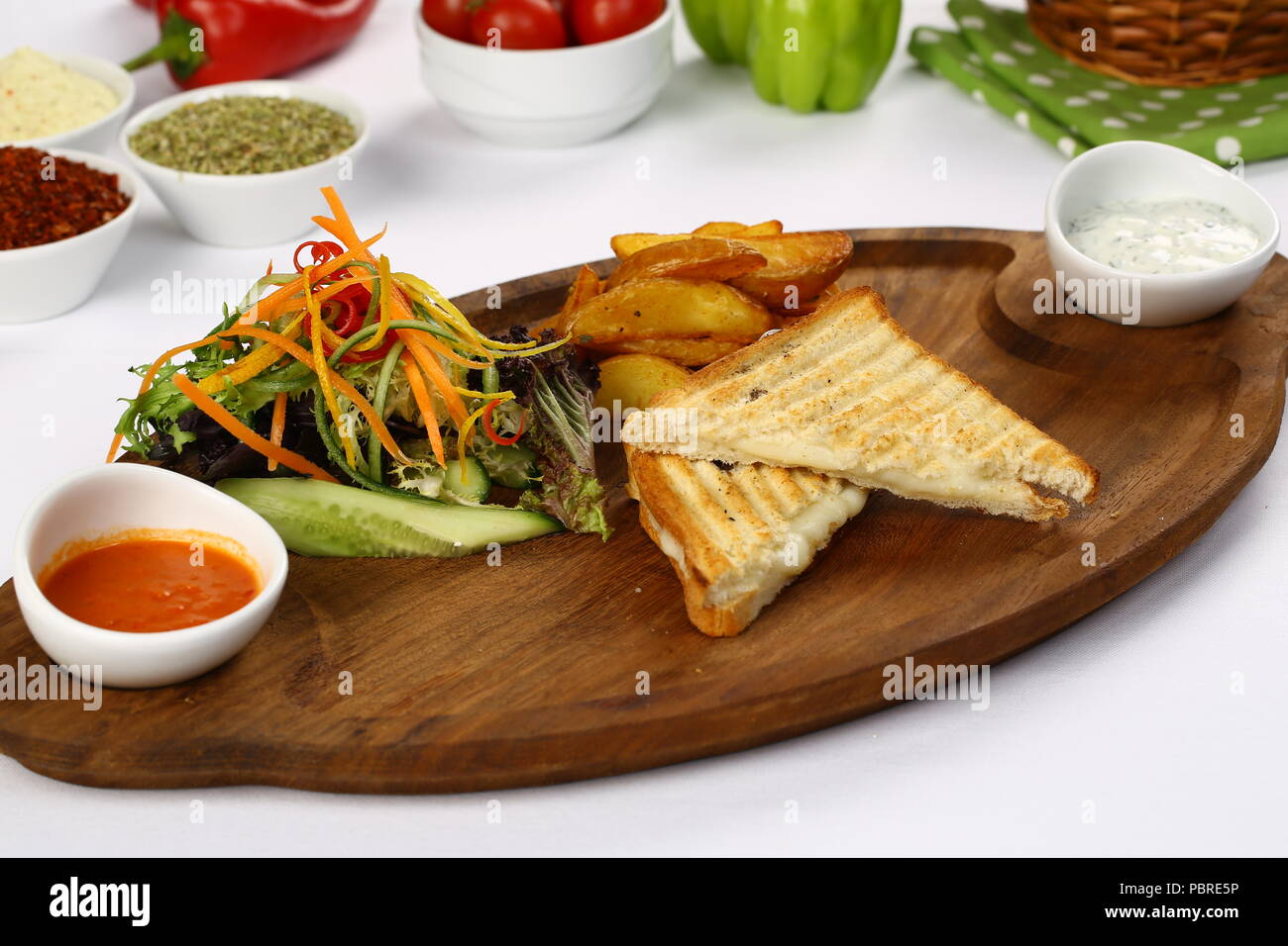 Fresh toasted panini sandwich Stock Photo - Alamy