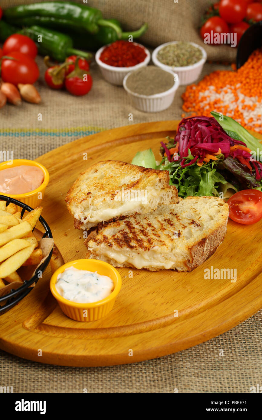 Fresh toasted panini sandwich Stock Photo - Alamy