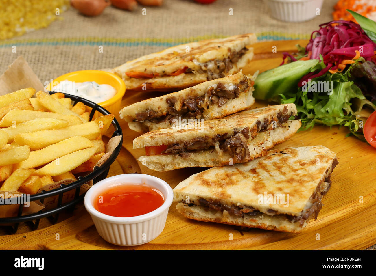 Turkish Bazlama Tost / Toast sandwich Stock Photo - Alamy