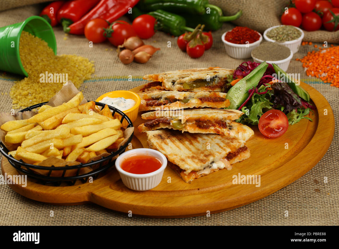 Turkish Bazlama Tost / Toast sandwich Stock Photo - Alamy