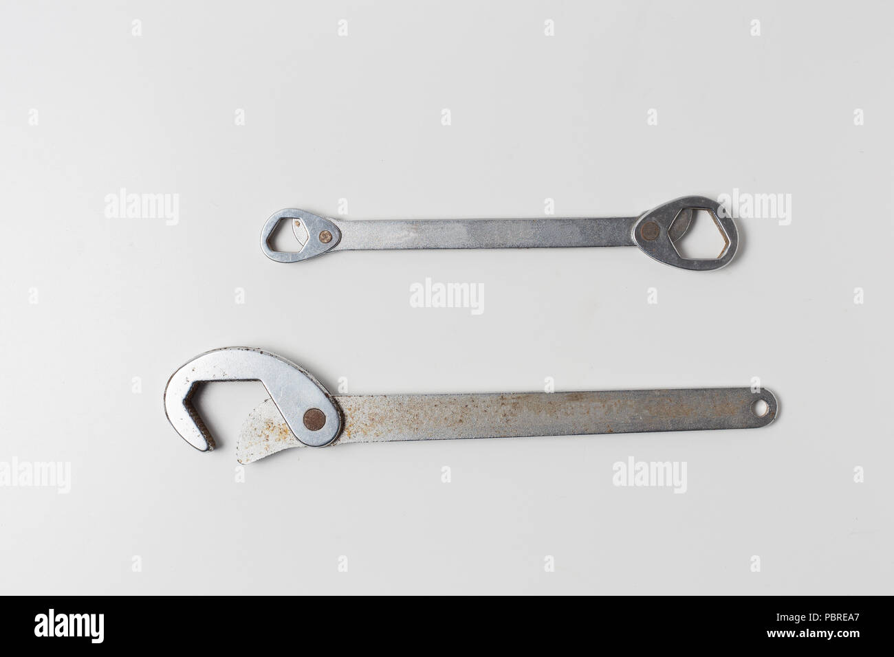 Multi wrench and master wrench on a white background isolated Stock ...