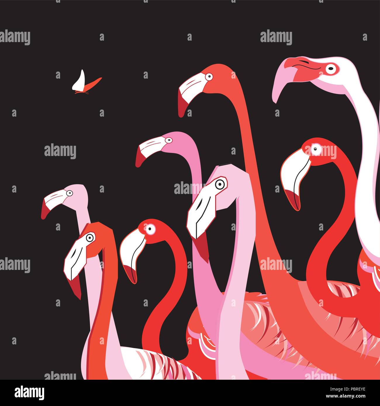 Flamingos Stock Vector Images - Alamy