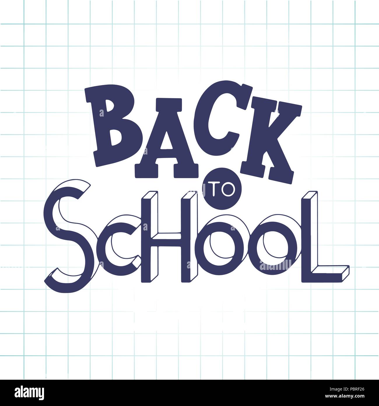 Back to school hand drawn lettering. Elements for greeting card, poster ...